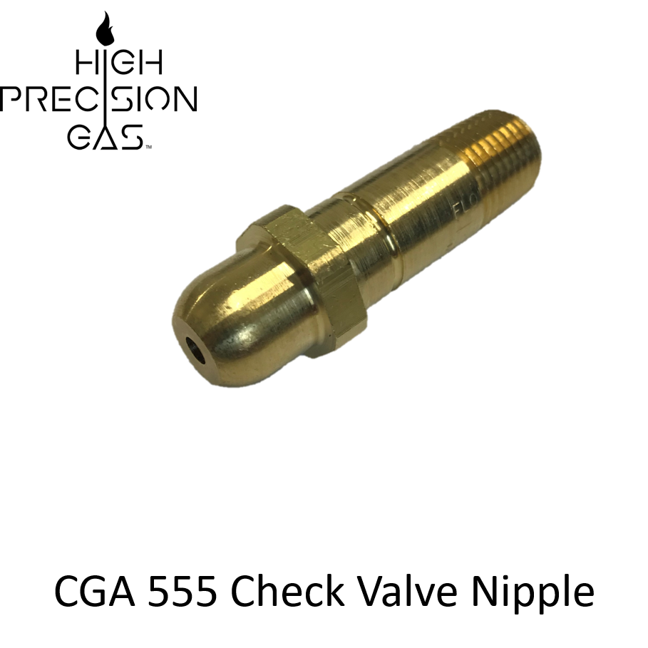 CGA 555 Anti-Backflow Check Valve Nipple – HighPrecisionGas.com